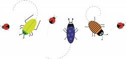 Bug Border Vector Illustration | AnnTheGran.com