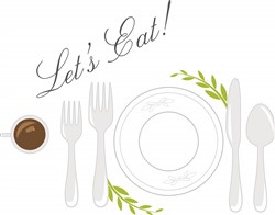 Lets Eat Vector Illustration | AnnTheGran.com