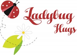 Ladybug Hugs Vector Illustration | AnnTheGran.com