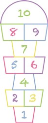 Hopscotch Game Vector Illustration | AnnTheGran.com