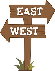East West Arrow Sign Vector Illustration | AnnTheGran.com