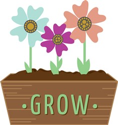 Grow Flowers Vector Illustration | AnnTheGran.com