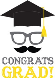 Congrats Grad Vector Illustration | AnnTheGran.com