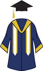 Graduation Gown Vector Illustration | AnnTheGran.com