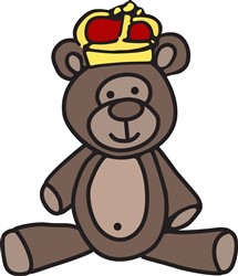 Prince Teddy Bear Vector Illustration | AnnTheGran.com