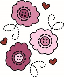 Pink Princess Flowers Vector Illustration | AnnTheGran.com