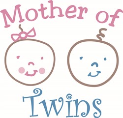 Mother Of Twins Vector Illustration | AnnTheGran.com