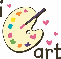 I Love Art Vector Illustration | AnnTheGran.com