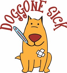 Doggone Sick Vector Illustration | AnnTheGran.com