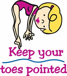 Keep Your Toes Pointed Vector Illustration | AnnTheGran.com