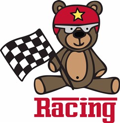 Racing Bear Vector Illustration | AnnTheGran.com