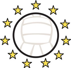 Volleyball Star Vector Illustration | AnnTheGran.com