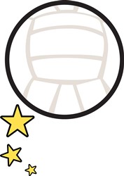 Volleyball Star Vector Illustration | AnnTheGran.com