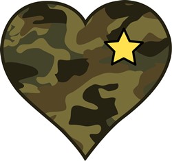 Military Heart Vector Illustration | AnnTheGran.com
