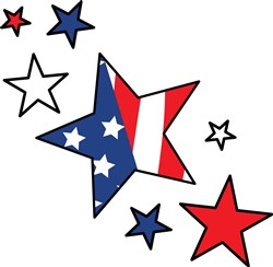 American Flag Stars Vector Illustration | AnnTheGran.com