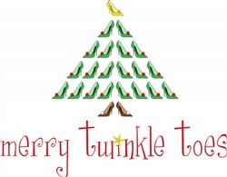 Merry Twinkle Toes Vector Illustration | AnnTheGran.com