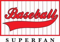 Baseball Superfan Vector Illustration | AnnTheGran.com