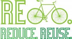 Reduce Reuse Re Bicycle Vector Illustration | AnnTheGran.com
