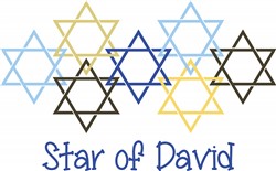Star of David Border Vector Illustration | AnnTheGran.com