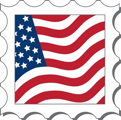 Flag Postage Vector Illustration | AnnTheGran.com