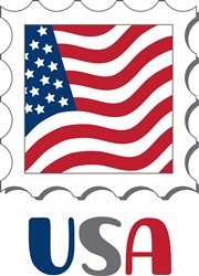 USA Flag Stamp Vector Illustration | AnnTheGran.com