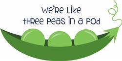 Three Peas Vector Illustration | AnnTheGran.com
