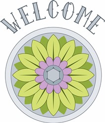 Welcome Floral Vector Illustration | AnnTheGran.com