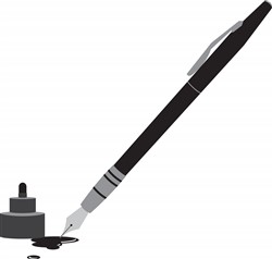 Calligraphy Pen Vector Illustration | AnnTheGran.com