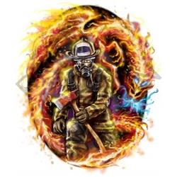 Firefighter Vector Illustration | AnnTheGran.com