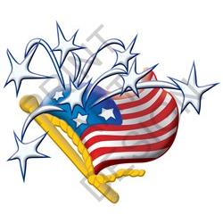 Shooting Stars Flag Vector Illustration | AnnTheGran.com