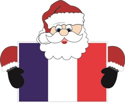 Santa In France Vector Illustration | AnnTheGran.com