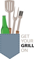 Get Grill On Vector Illustration | AnnTheGran.com