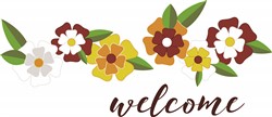 Welcome Floral Vector Illustration | AnnTheGran.com