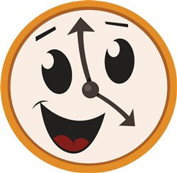 Happy Clock Vector Illustration | AnnTheGran.com