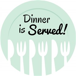Dinner Is Served! Vector Illustration | AnnTheGran.com