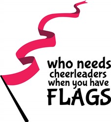 Cheer Flag Vector Illustration | AnnTheGran.com