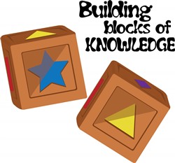 Blocks Of Knowledge Vector Illustration | AnnTheGran.com