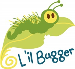 Lil Bugger Caterpillar Vector Illustration | AnnTheGran.com