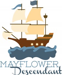 Mayflower Descendant Vector Illustration | AnnTheGran.com