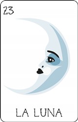 La Luna Loteria Card Vector Illustration | AnnTheGran.com