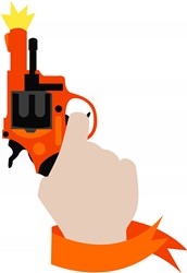 Starter Pistol Vector Illustration | AnnTheGran.com