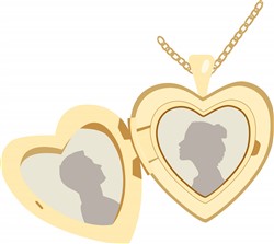 Heart Locket Vector Illustration | AnnTheGran.com