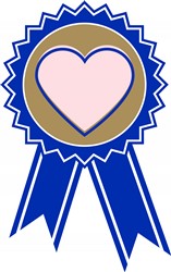 Love Blue Ribbon Vector Illustration | AnnTheGran.com