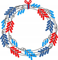Fireworks Wreath Vector Illustration | AnnTheGran.com