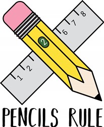 Pencils Rule Vector Illustration | AnnTheGran.com