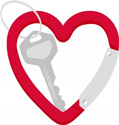 Heart Keychain Vector Illustration | AnnTheGran.com