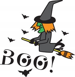 Boo Witch Vector Illustration | AnnTheGran.com