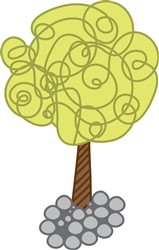 Squiggle Tree Vector Illustration | AnnTheGran.com