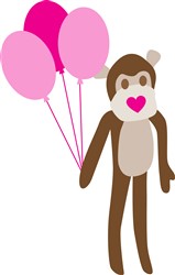 Balloon Monkey Vector Illustration | AnnTheGran.com