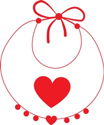 Heart Bib Vector Illustration | AnnTheGran.com